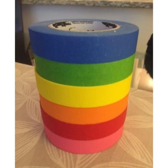 Art | New Colored Masking Tape 6 Color Masking Tape Rolls 99 Feet X 1 Inch Tape | Poshmark